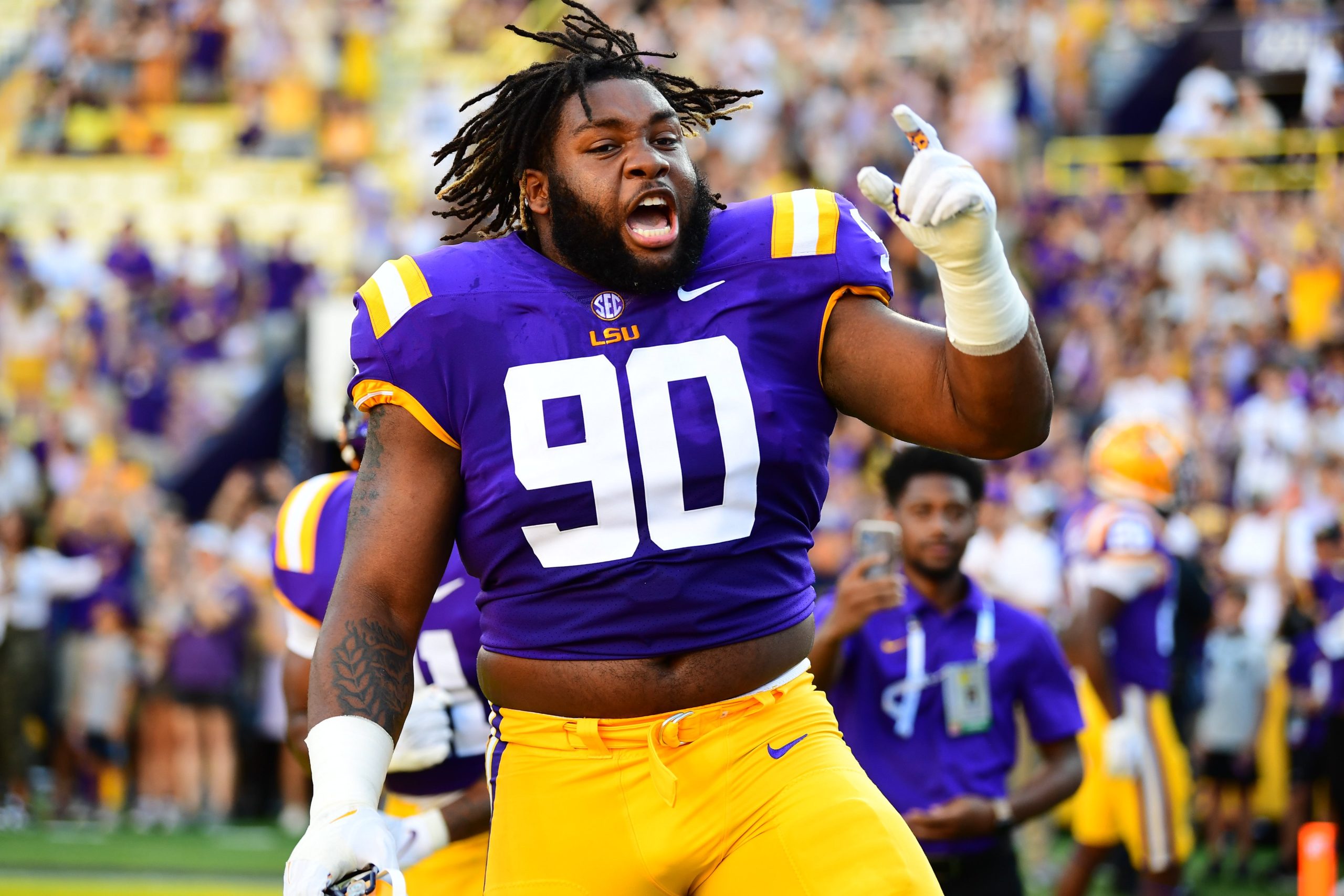 LSU’s Jacobian Guillory Never Considered Portal, Despite 9 D-Line Coach ...