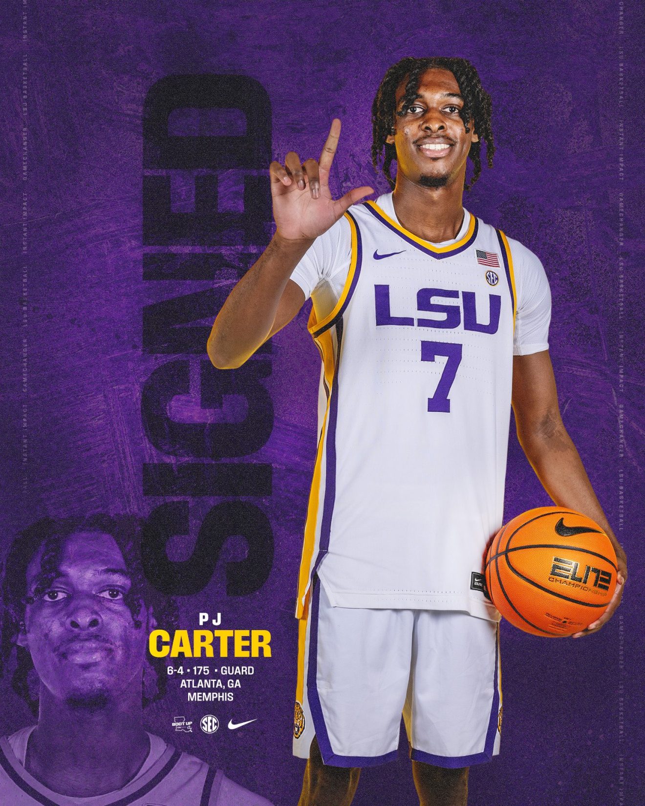 LSU Basketball Finds 3-Point Shooter In Memphis’ PJ Carter, But Just 5. ...