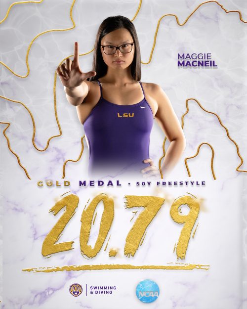 Broken record: LSU’s Maggie MacNeil earns third SEC Swimmer of Week ...