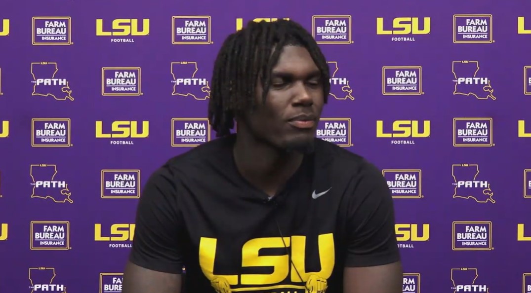 LSU Football Freshman Tight End Trey’Dez Green Media Availability ...